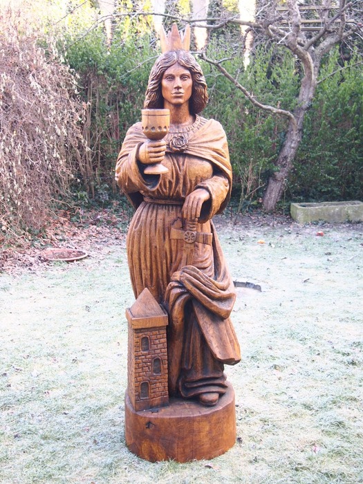 Sv. Barbora :: Dřevěné sochy